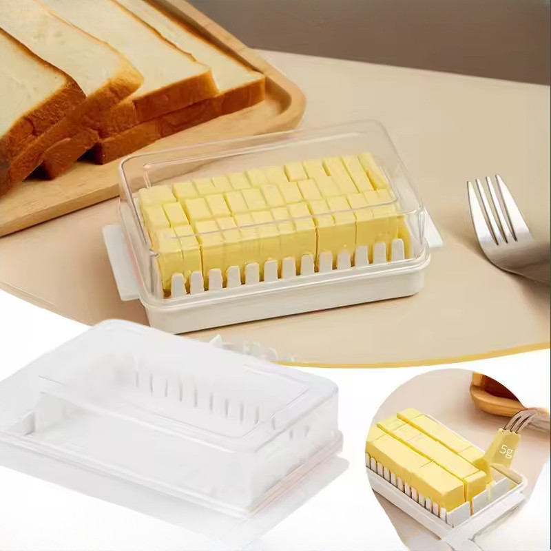 Cheese Countertop Dish Storage Butter Tray Slicer Transparent Keeper ...