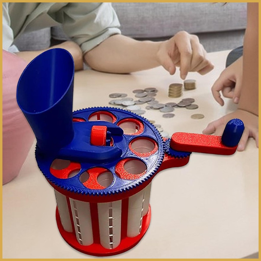 Coin Sorter Machine Hand Crank Coin Roller Machine Reusable Manual Fun ...
