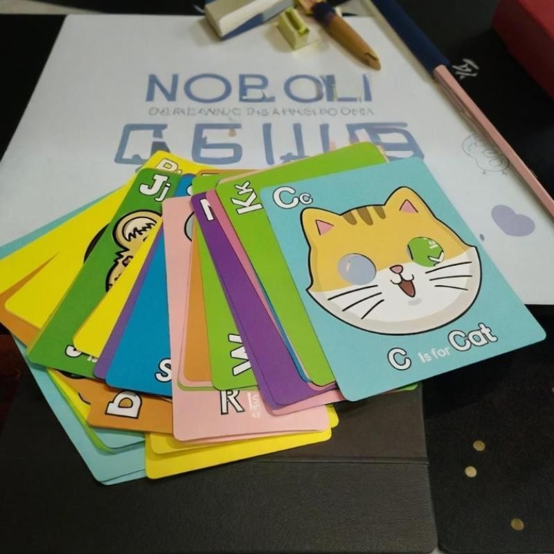 AD1PH Alphabet Flash Cards Animal Themed Animal Masks Cards 26 Pcs ...