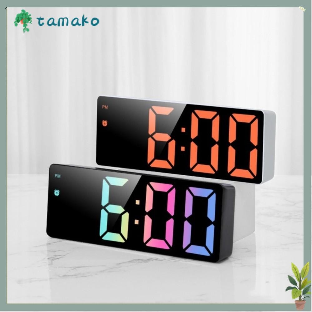 TAMAKO LED Alarm Clock, Multi-functional Voice Control Digital Alarm ...