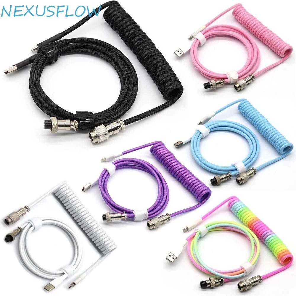 NEXUSFLOW Mechanical Keyboard Cable Desktop 5 Cores Gaming Keyboard Usb ...