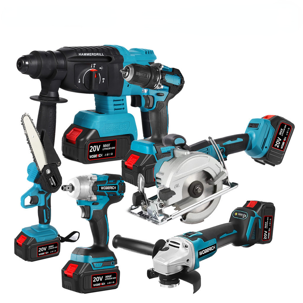 Brushless Cordless Tool Sets Portable Electric Combo Kits Household ...
