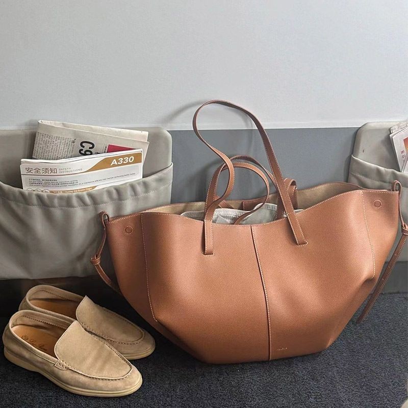 Polene Shopping Bag French Niche Design Cowhide Handbag Large Capacity ...