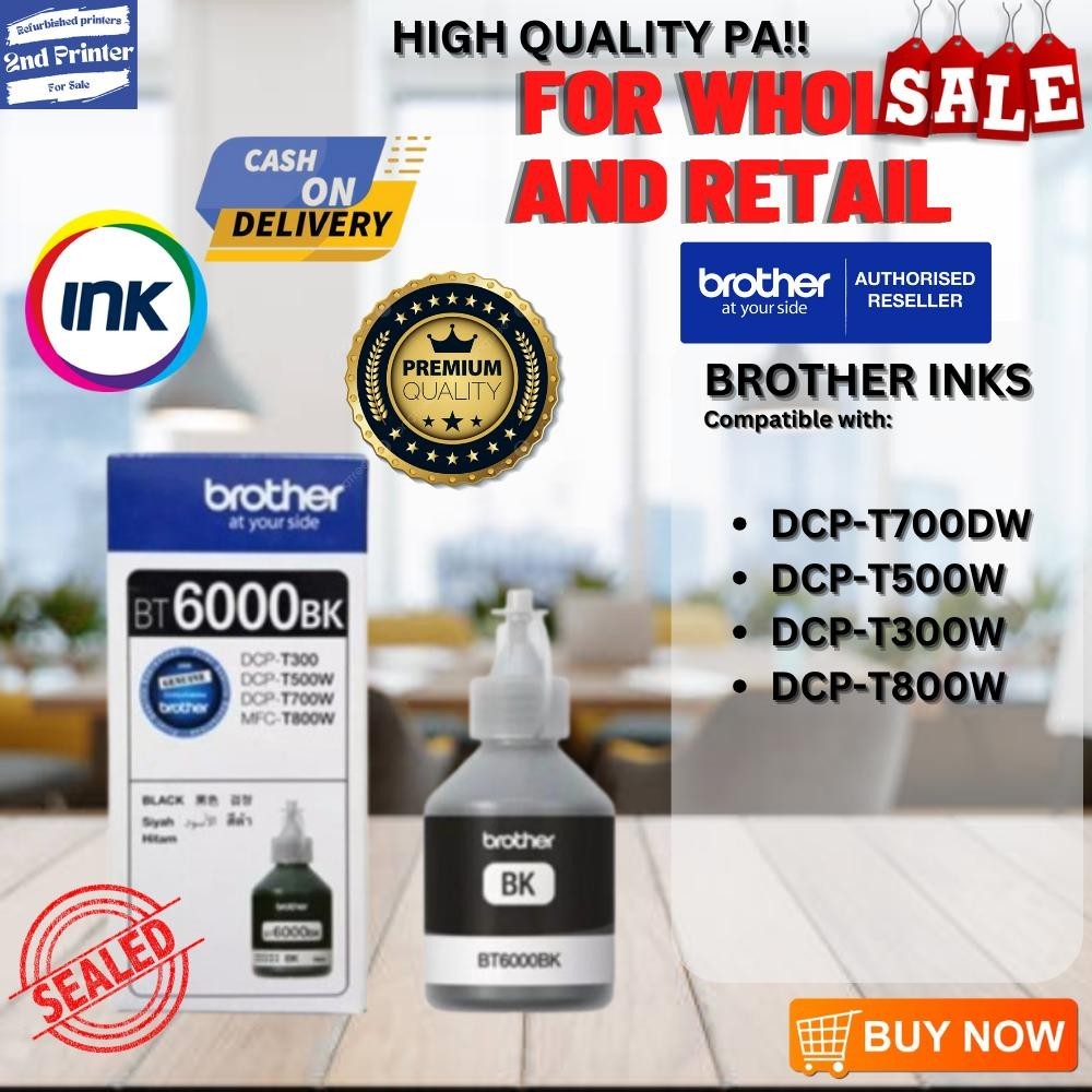 Brother BT6000BK Black PREMIUM Genuine Ink for Brother DCP-T300 DCP ...