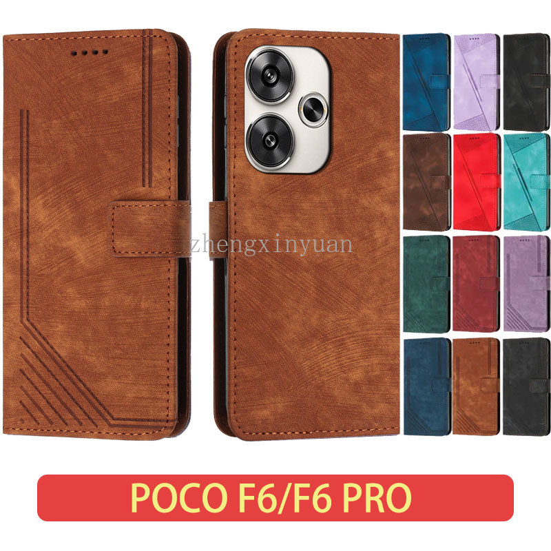 Casing for Funda Xiaomi POCO F6 Pro 5G 2024 Case Wallet Card Flip Soft ...