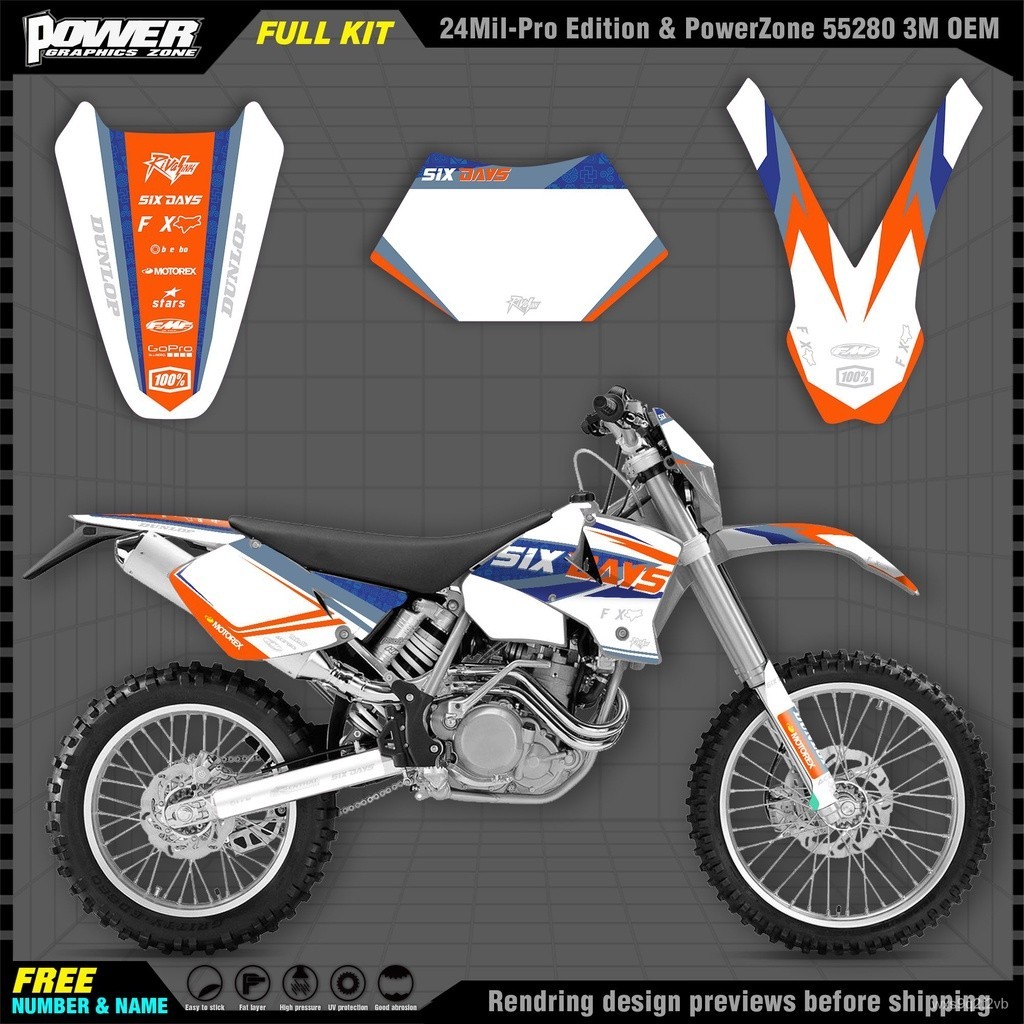 RQPowerZone Custom Team Graphics Backgrounds Decals 3M Stickers Kit For ...