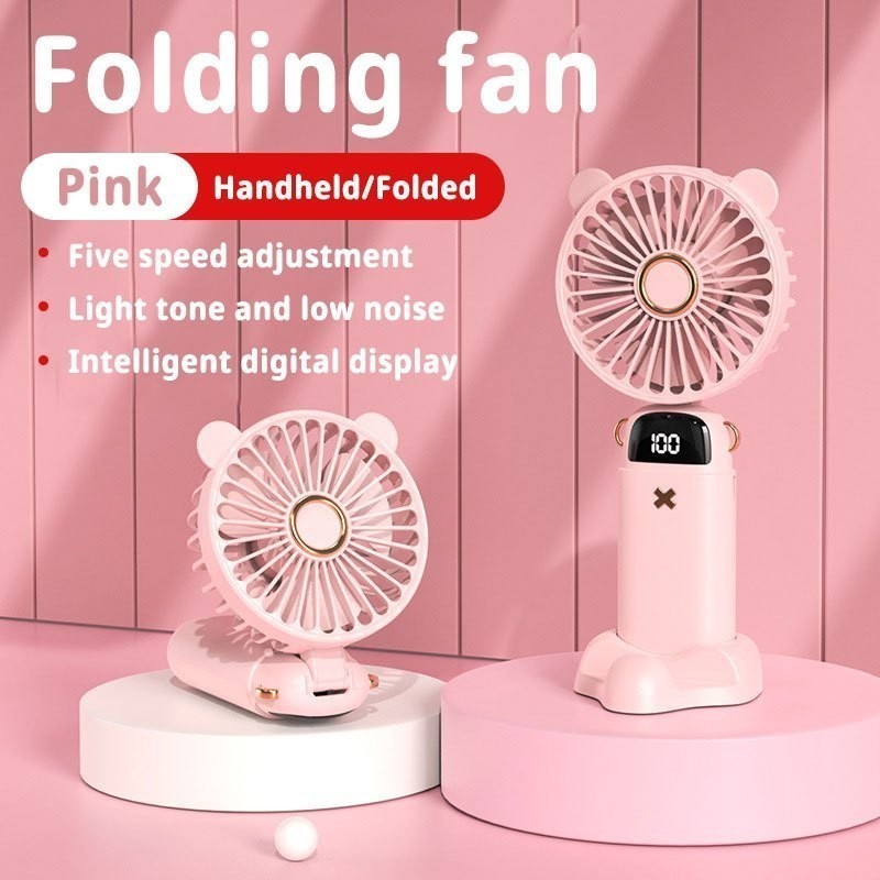 Turbo Mini Fan Reachargeable Electric Small Fan With PowerBank Portable ...