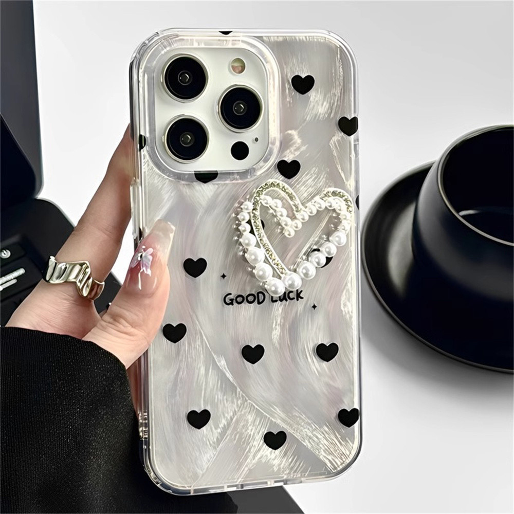 Fashion Korean Full Screen Heart Case for OPPO A3X A60 A79 A18 A38 A78 ...