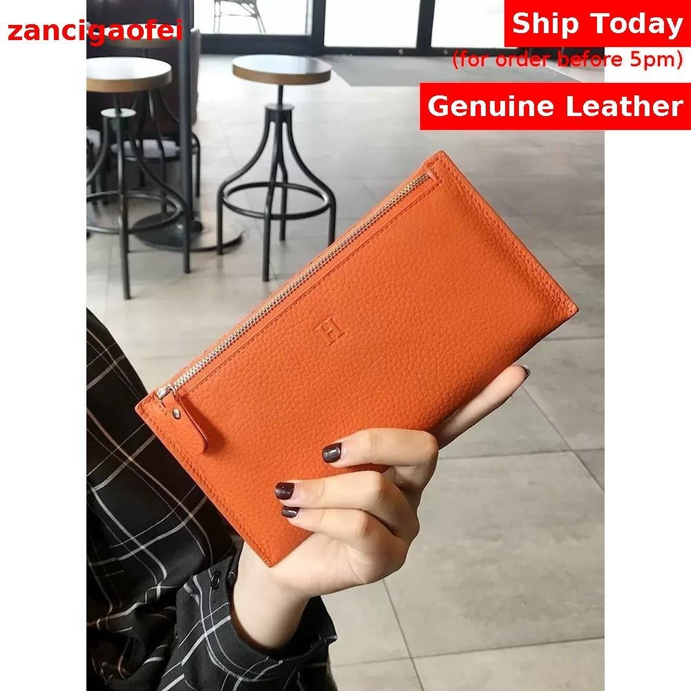 New Style Genuine Leather Wallet Women Long Wallet Ultra-Thin Style Hot ...
