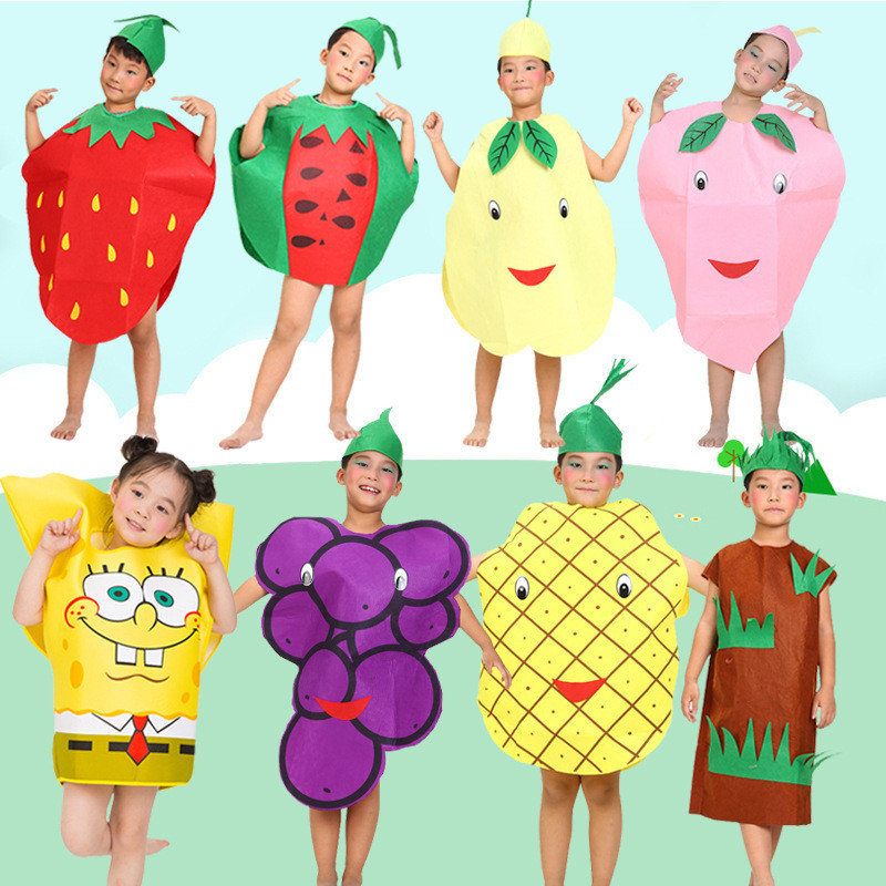 Fruit Costumes for Kids Banana Strawberry Costume Nutrition Month Costume for Girls Boys 1 ...
