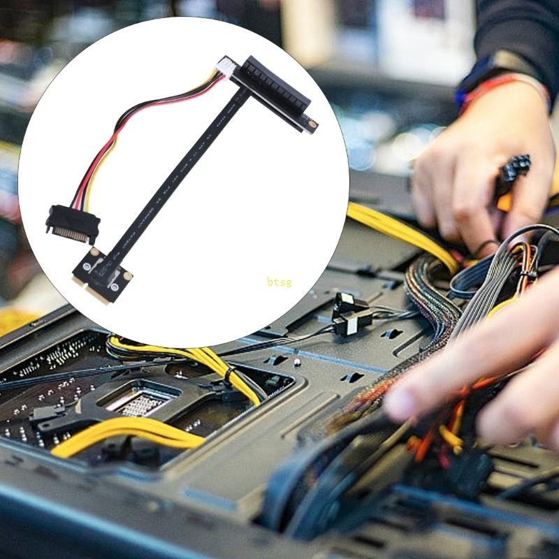 BT MiniPCIe mPcie to PCIE 1X 4X 8X 16X Adapter Cable Risers Extension ...
