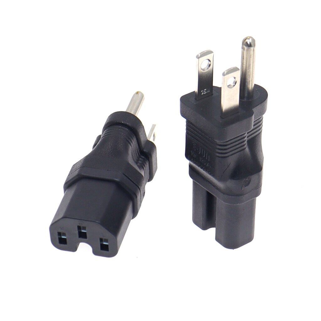 US Nema 5-15P 3 Prong Fused Male to IEC 320 C15 Receptacle Power ...