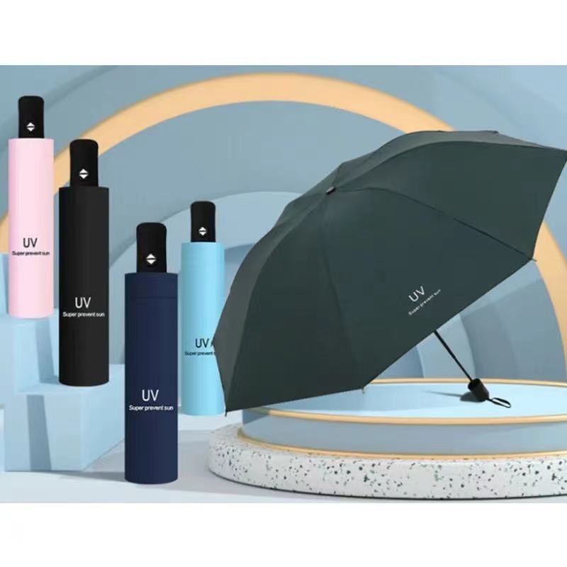 Automatic Umbrella Windproof tri-folding Sun protection and UV ...