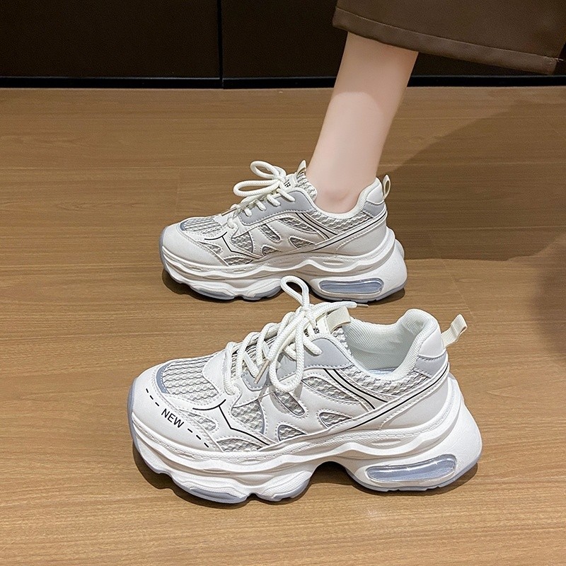 90s Fashion Y2k elevator Shoes Women White Sneakers Student Sport Shoes ...