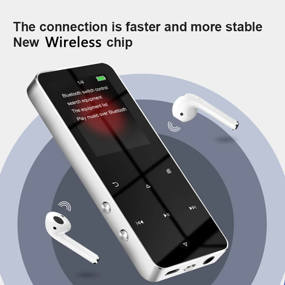 MP4 Player 2.0 Inch Metal Touch MP3 MP4 Music Player Bluetooth 5.0 ...