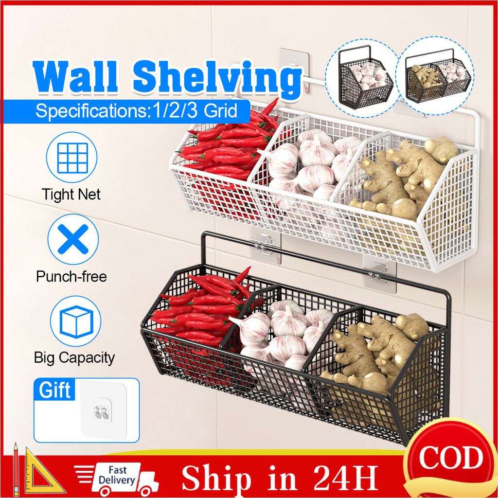 Kitchen Organizer Rack Wall Mounted Spice condiments Storage Holder ...