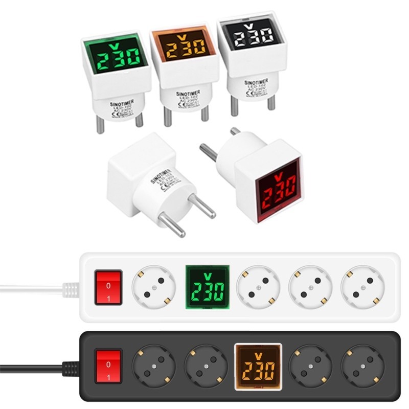 PCF* Digital voltages Meter Indicates AC220V 230V LED Digital Voltmeter ...