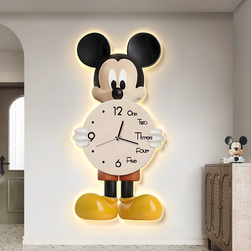 Mickey Clock Wall Clock Living Room Household Modern Minimalist Watch ...