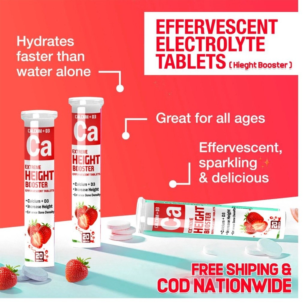 NEW PROMOTION enhancer height Xtreme Extreme Booster Effervescent tablets adult KIDS | Shopee ...