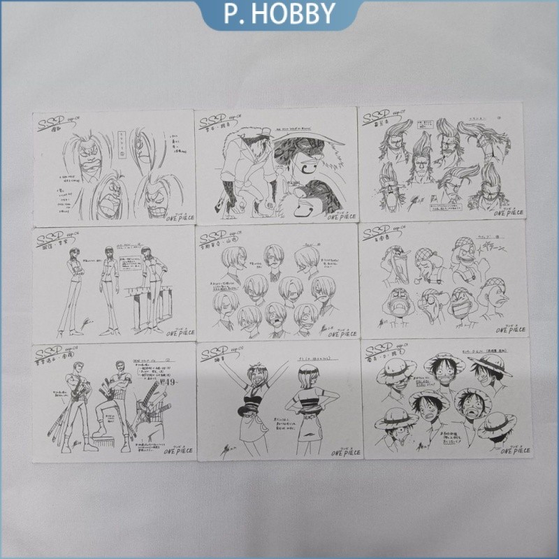 One Piece Character Online Draft, SSP Sketch Drawing a Set of 9 Non ...