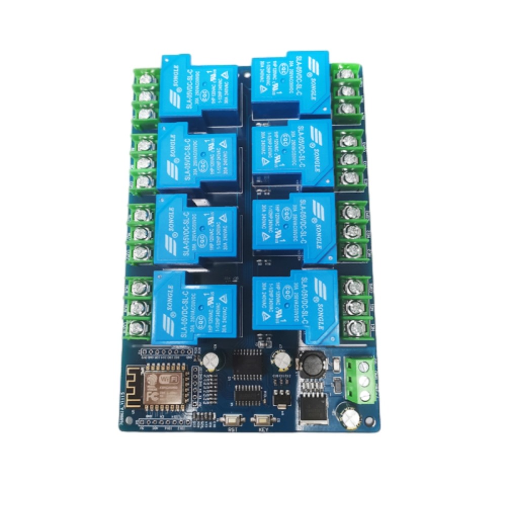 DC7-28/DC5V Power Supply 8 Way ESP8266 WIFI Relay Module I/O Ports 30A Relay Module ESP-12F WIFI ...
