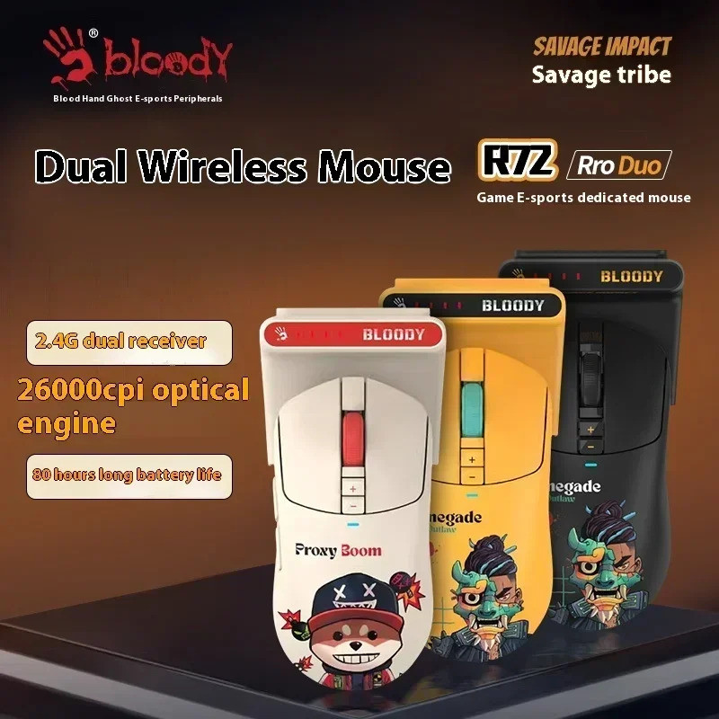 Bloody R72 Pro Mouse Dual Mode Wireless PAW3395 E-sports Mouse Gamer ...