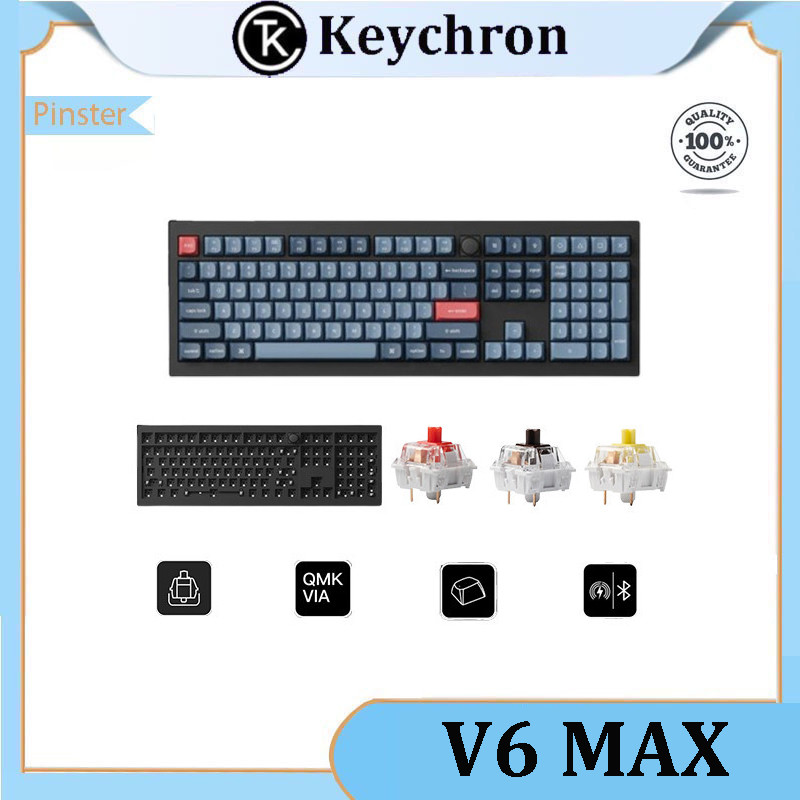 Keychron V6 Max QMK/VIA Wireless Custom Mechanical Keyboard | Shopee ...