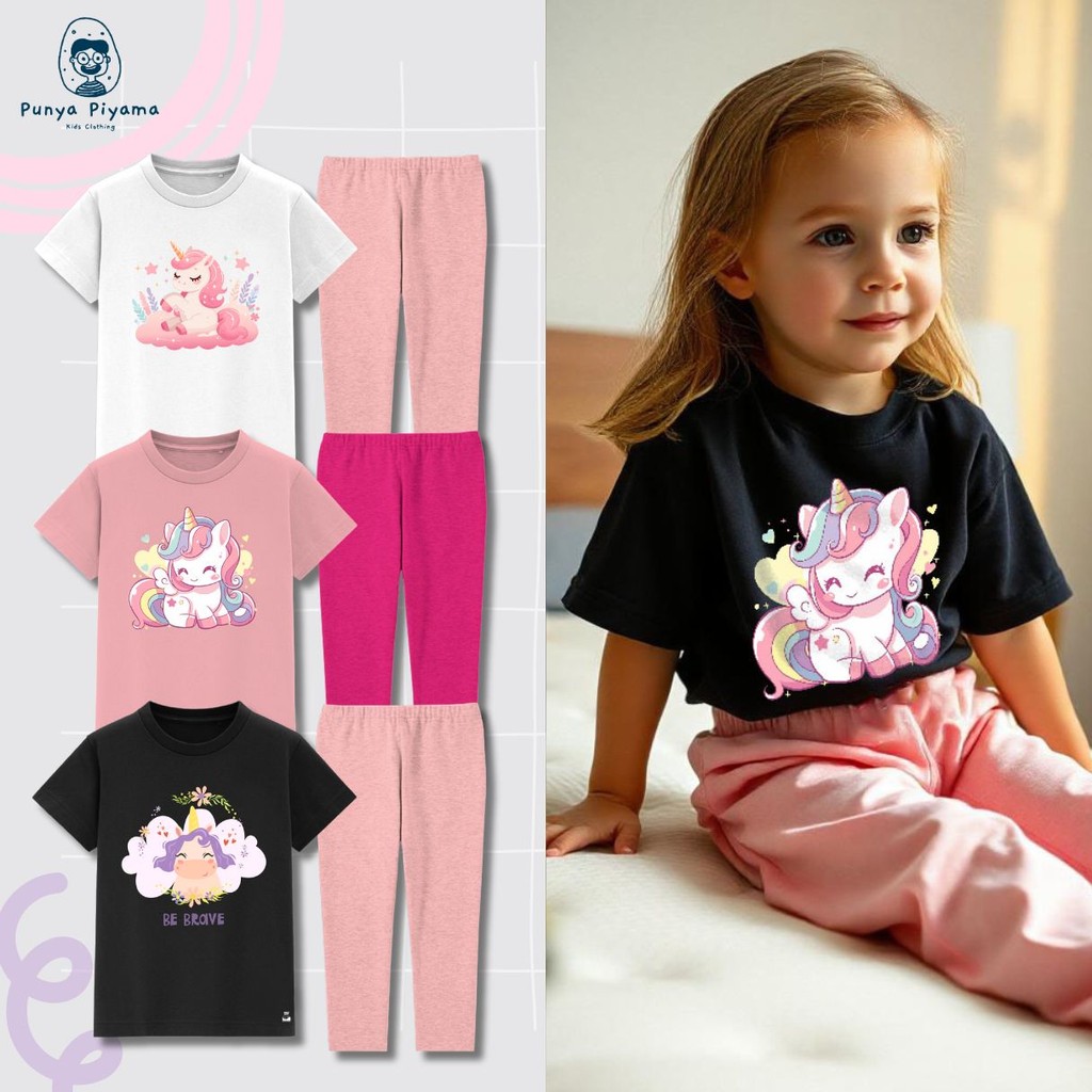 KATUN Girls Short Suits Unicorn Series Love Cute Pink Cloud Combed ...