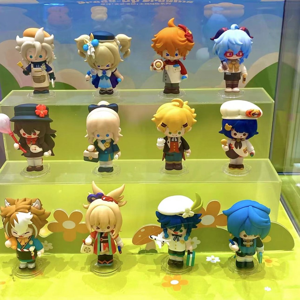 POPMART Genshin impact Blind Box doll figure Cross dressing Comic Theme ...