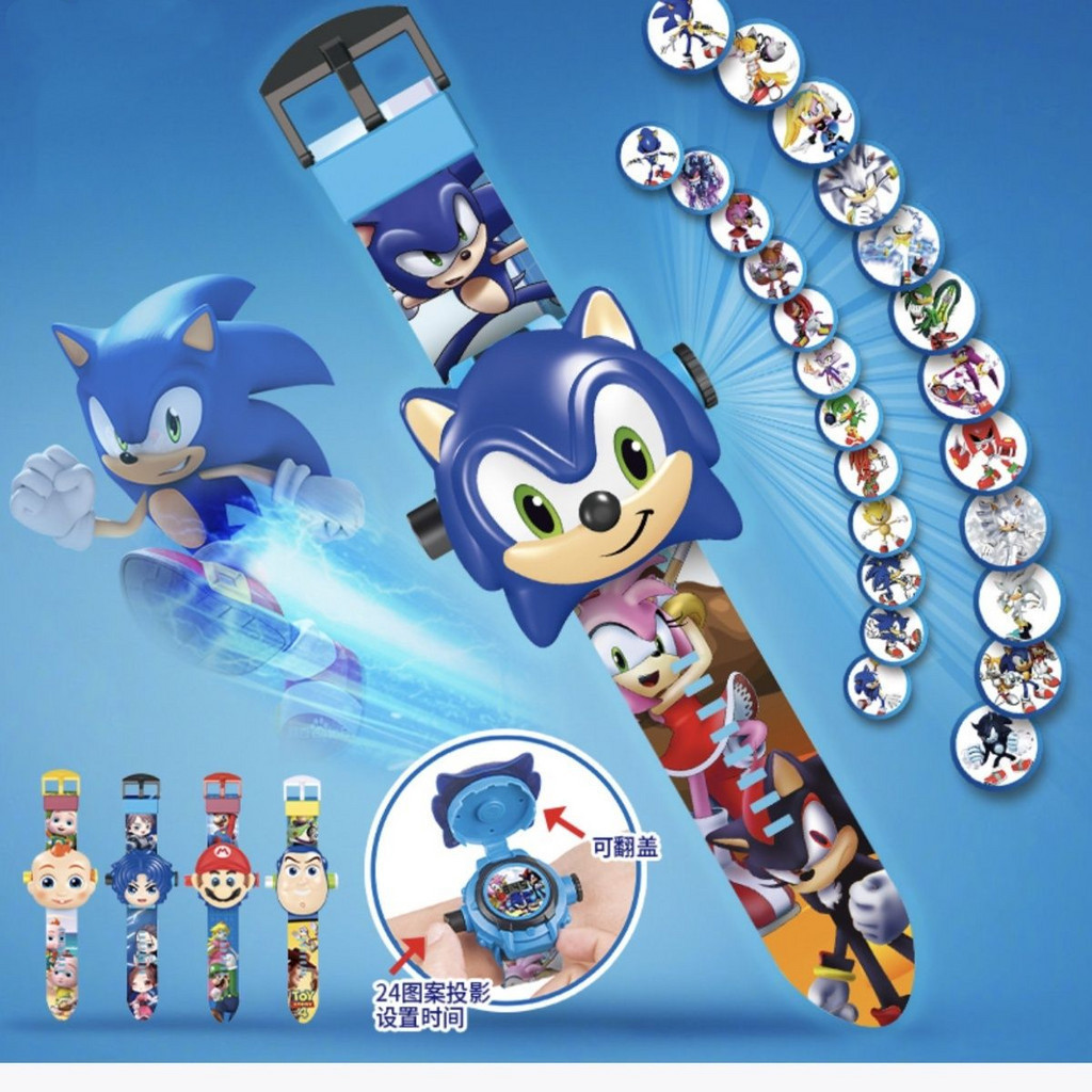 Sonic Kids Watch Kuromi Lotso Bear Minnie KT Cat 24 Image Projectors ...