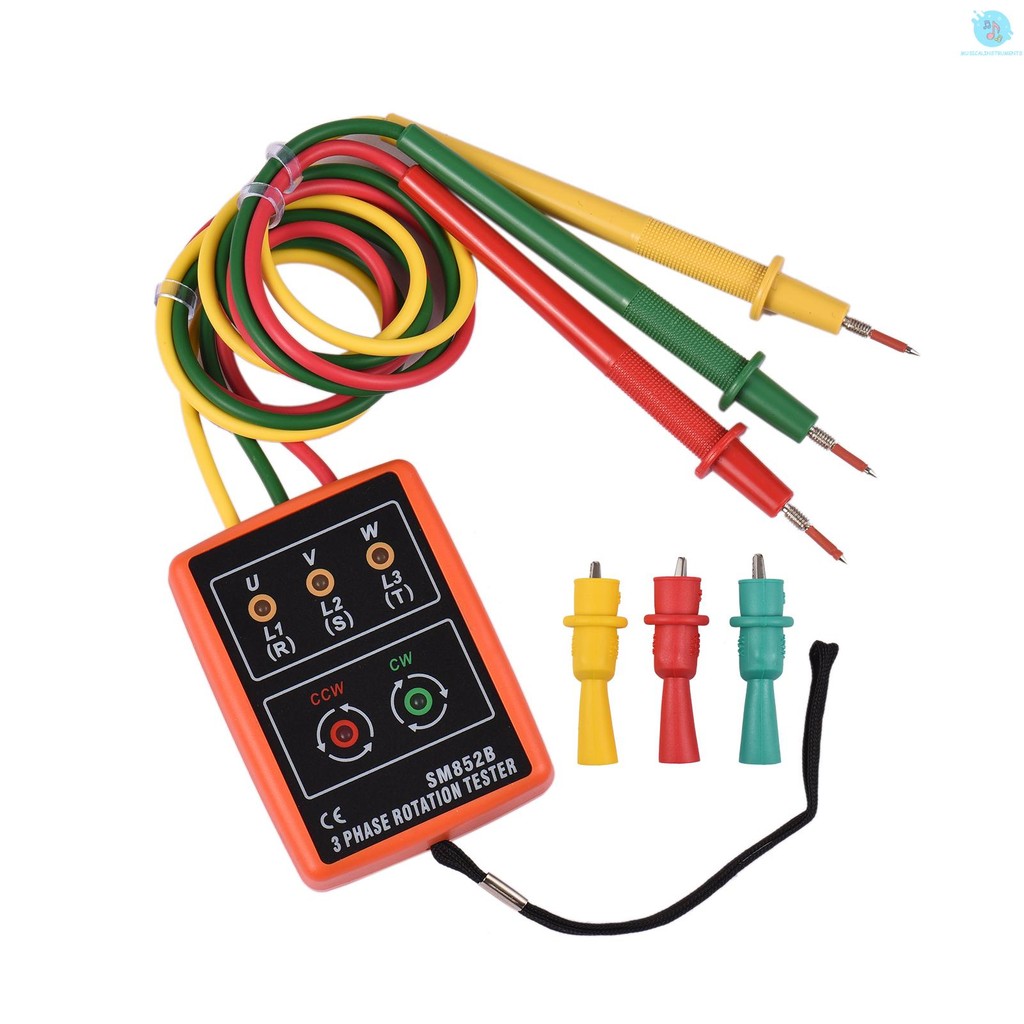 MMM Phase Tester Portable 3 Phase Rotation Tester Phase-sequence Meter ...