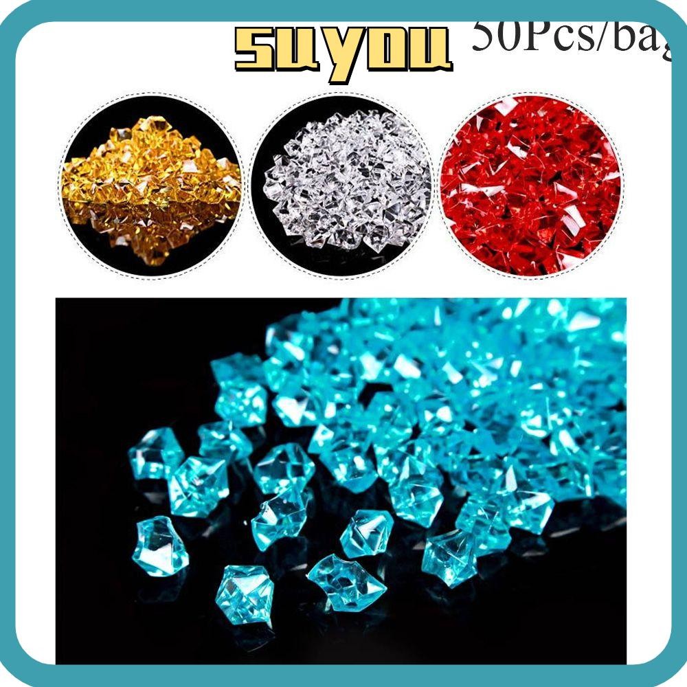 SUYO 50Pcs/bag Artificial Stones Confetti Art Fish Tank Decor ...