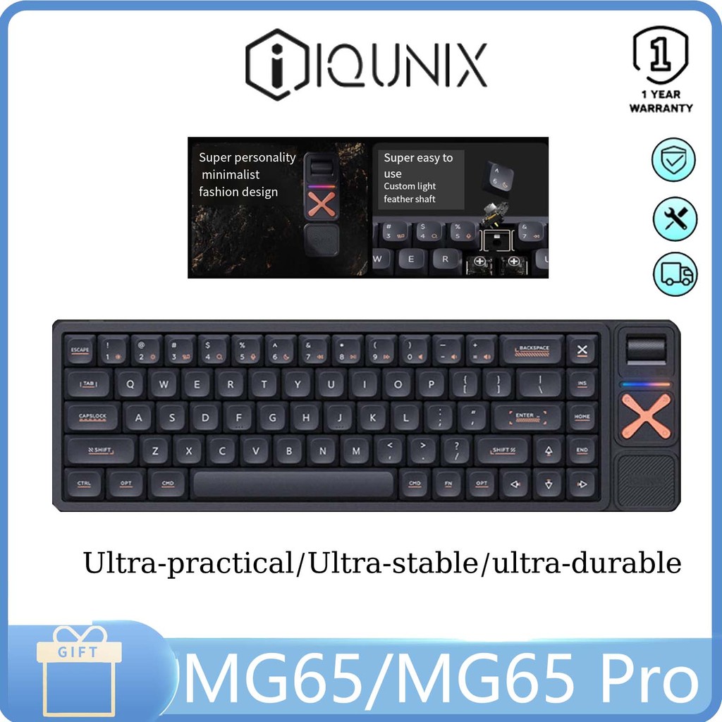 IQUNIX MG65/MG65 Pro low axis mechanical keyboard wireless three-mode ...