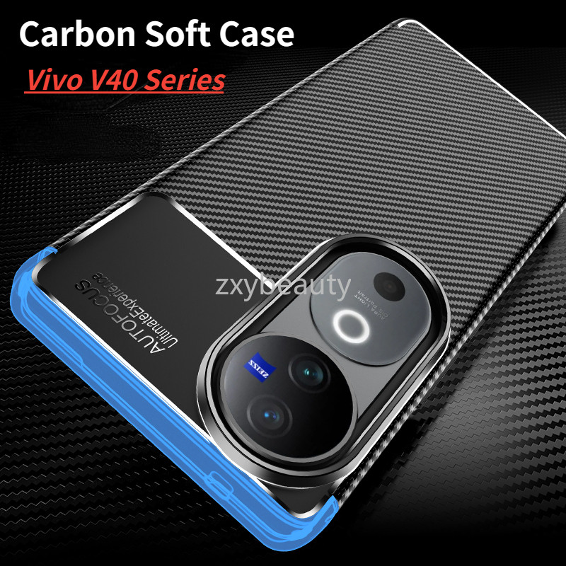 Casing For Vivo V40 Pro 5G 2024 Phone Case Matte Carbon Fiber Pattern ...