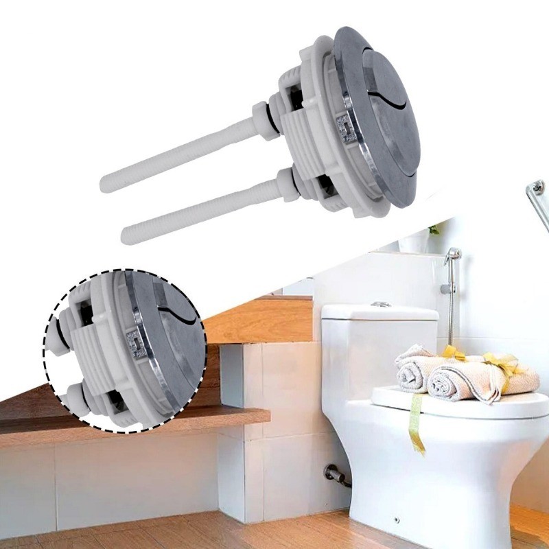 38mm Plastic Dual Flush Toilet Water Tank Push Button Hole Cistern Lid ...