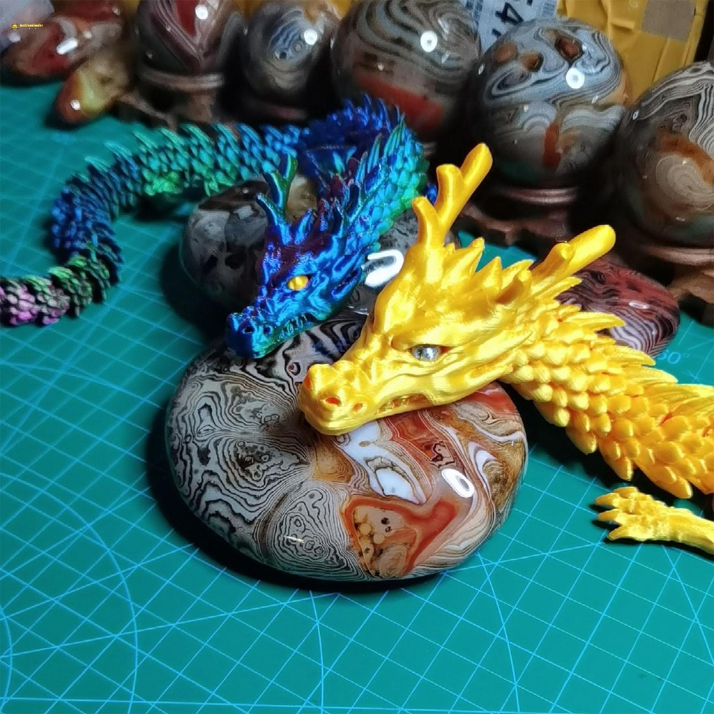 3D Printed Dragon Action Figures Posable Flexible Dragon Figurines ...