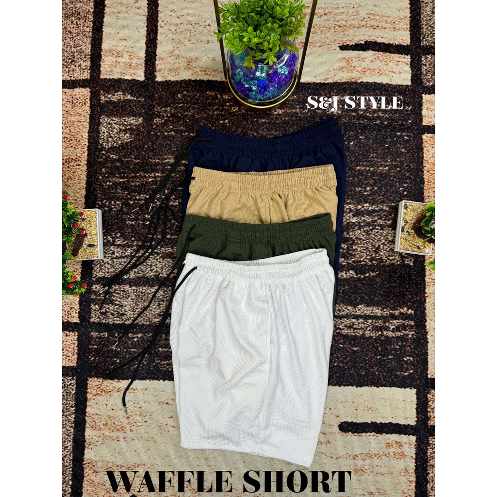 【TOP SELLER】Waffle Short Casual Shorts for Men Women Unisex Taslan ...