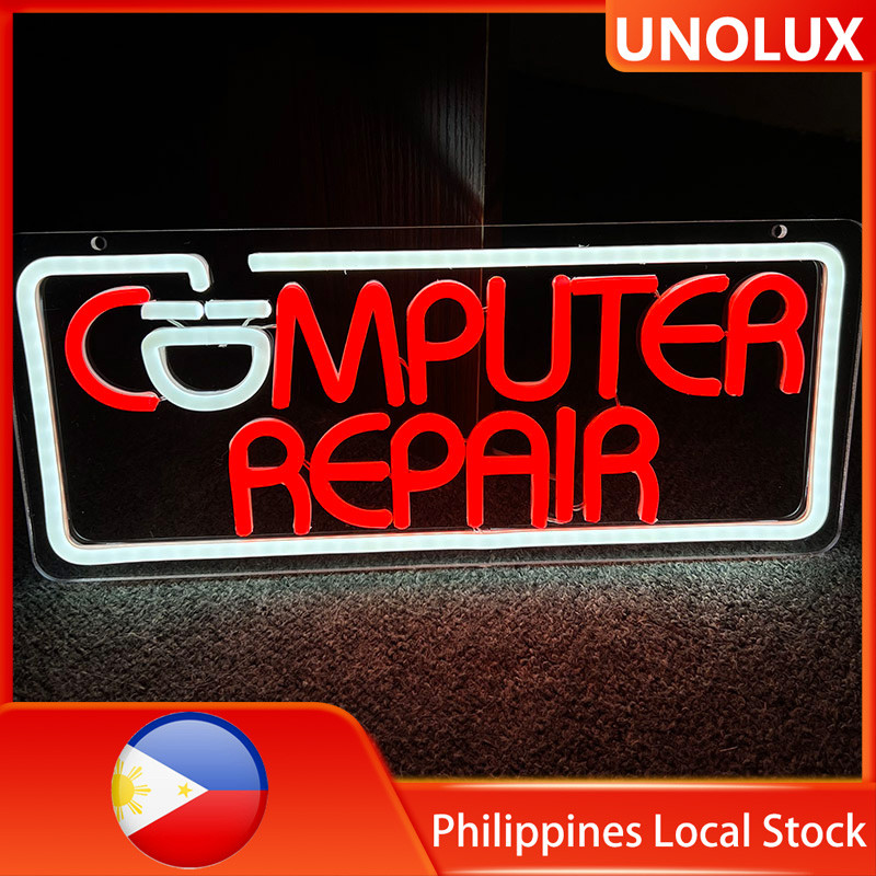 UNOLUX Computer Repair Signage Light USB Rainbow Neon Lights for Laptop ...