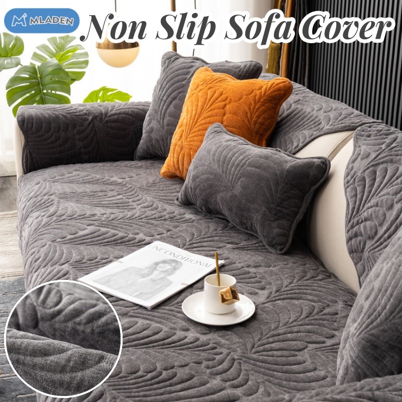 MLADEN Non Slip Sofa Cover Chenille Fabric Sofa Mat Durable Soft Four ...