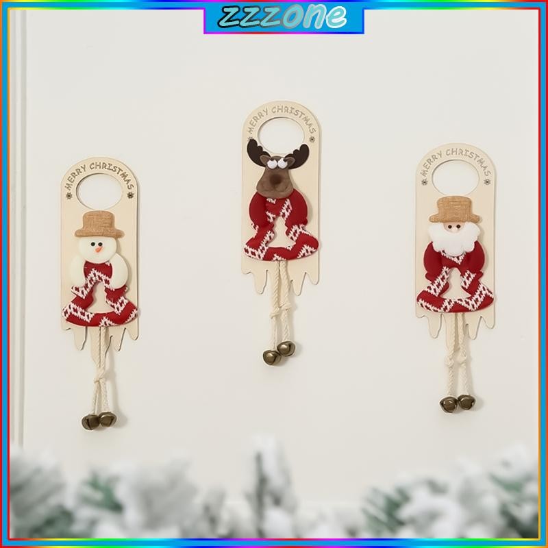 zzz Cartoon Santa Snowman Deer Door Handle Pendant Christmas Door Knob ...