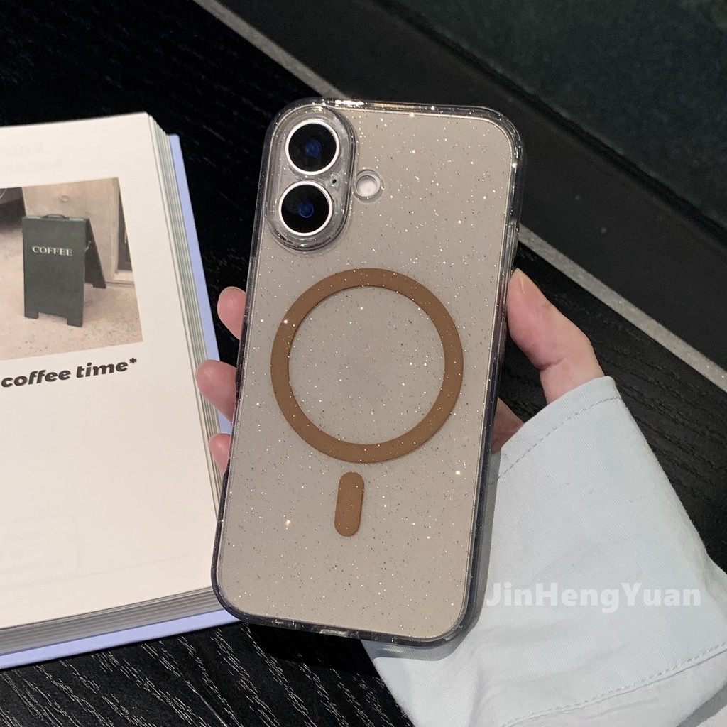 Sparkling Magnetic Phone Case Suitable for IPhone 16 15 14 13 Pro Max ...