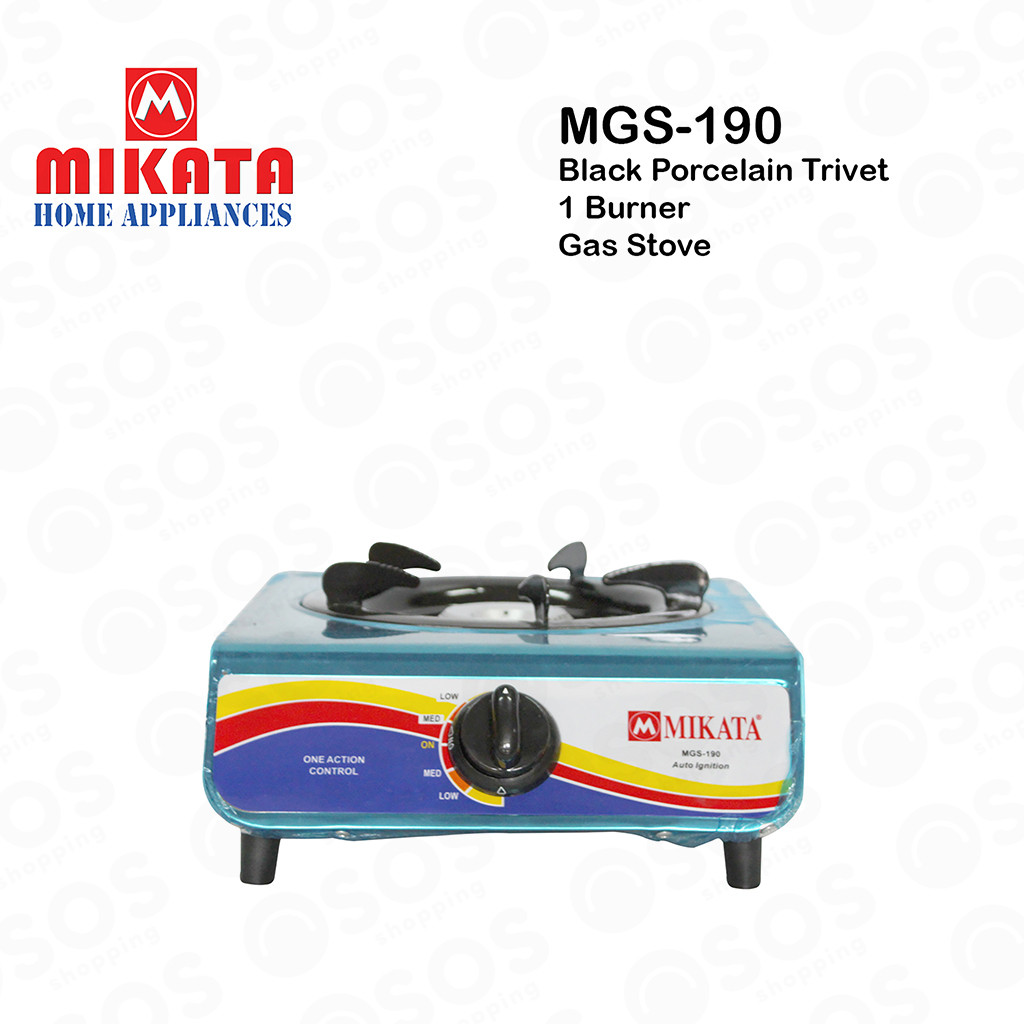 MIKATA Single Burner Black Steel Trivet and Pan Gas Stove MIK-MGS-190 •OSOS• | Shopee Philippines