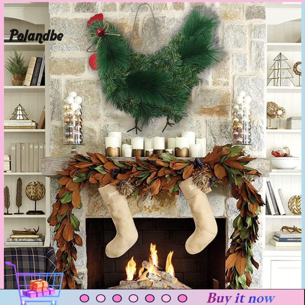 pe Chicken Themed Home Decor Chicken Wreath Farmhouse Decor Festive ...