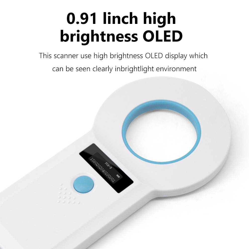 MY# Handheld Animal Chip Scanner OLED Display EMID FDX-B(ISO11784/85 ...