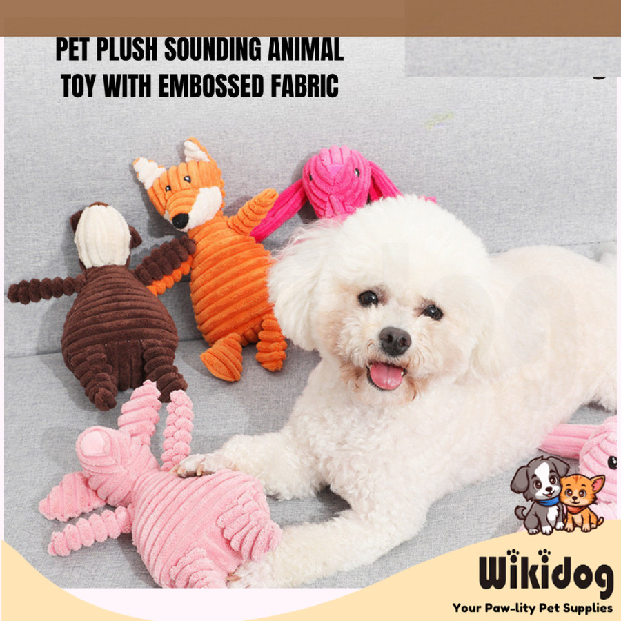Pet Plush Sounding Animal Toy with Embossed Fabric | Shopee Philippines