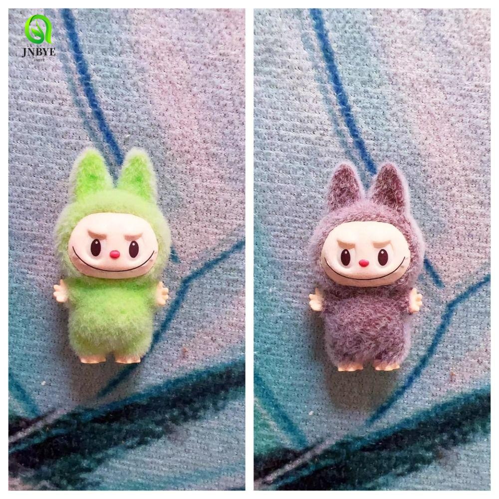 JNBYE Flocking Labubu Charms, Cute Standing Mini Labubu Doll, Creative ...