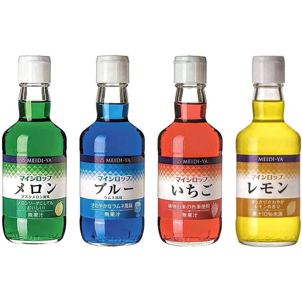 Meidi-ya My Syrup - Latest 4 Popular Syrups - Melon, Blue, Strawberry ...