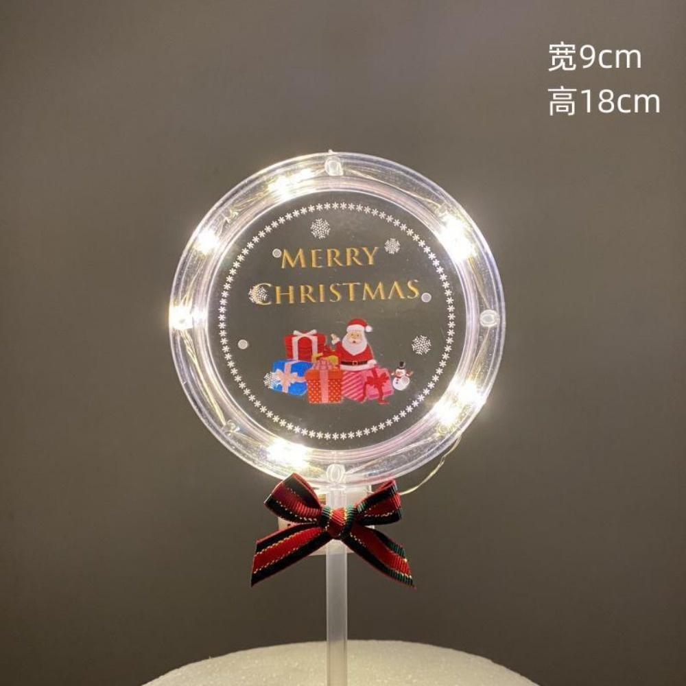 LED Cake Topper Night Light Christmas Acrylic Cake Decorating Tools ...
