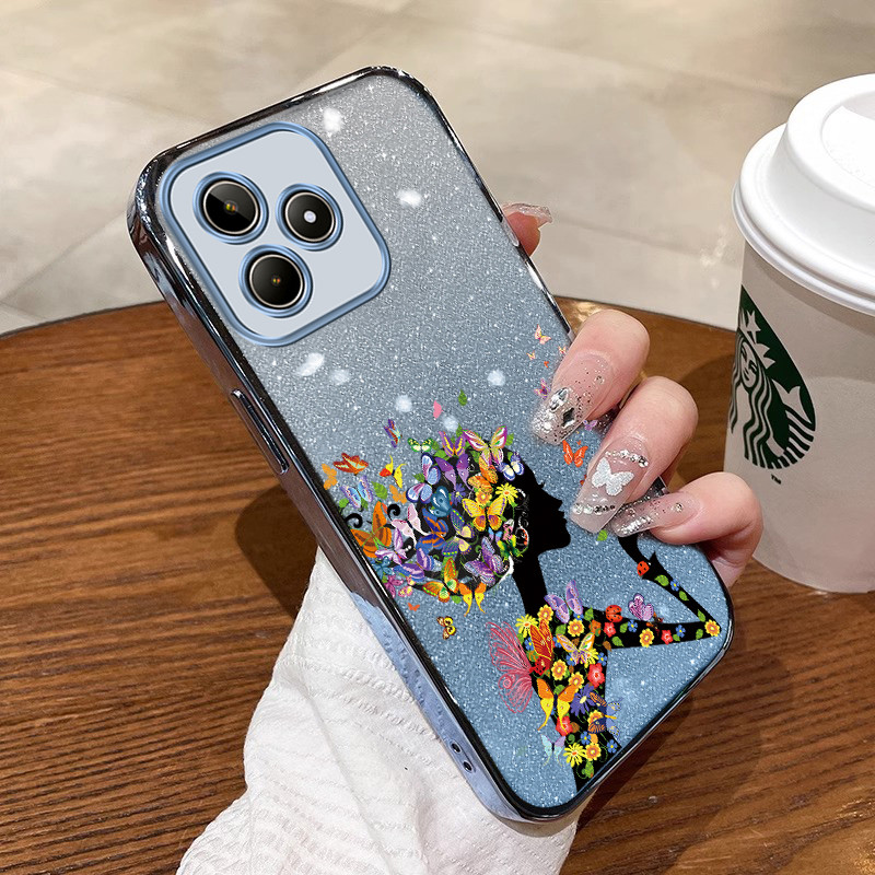 Casing Realme note 50 Phone case Unique character puzzle with soft gold ...