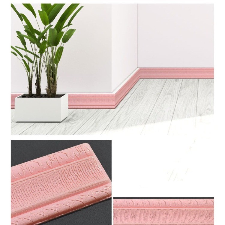 Brand new 3D Foam Wall Edge Strip Stickers Line Skirting Border Wall ...